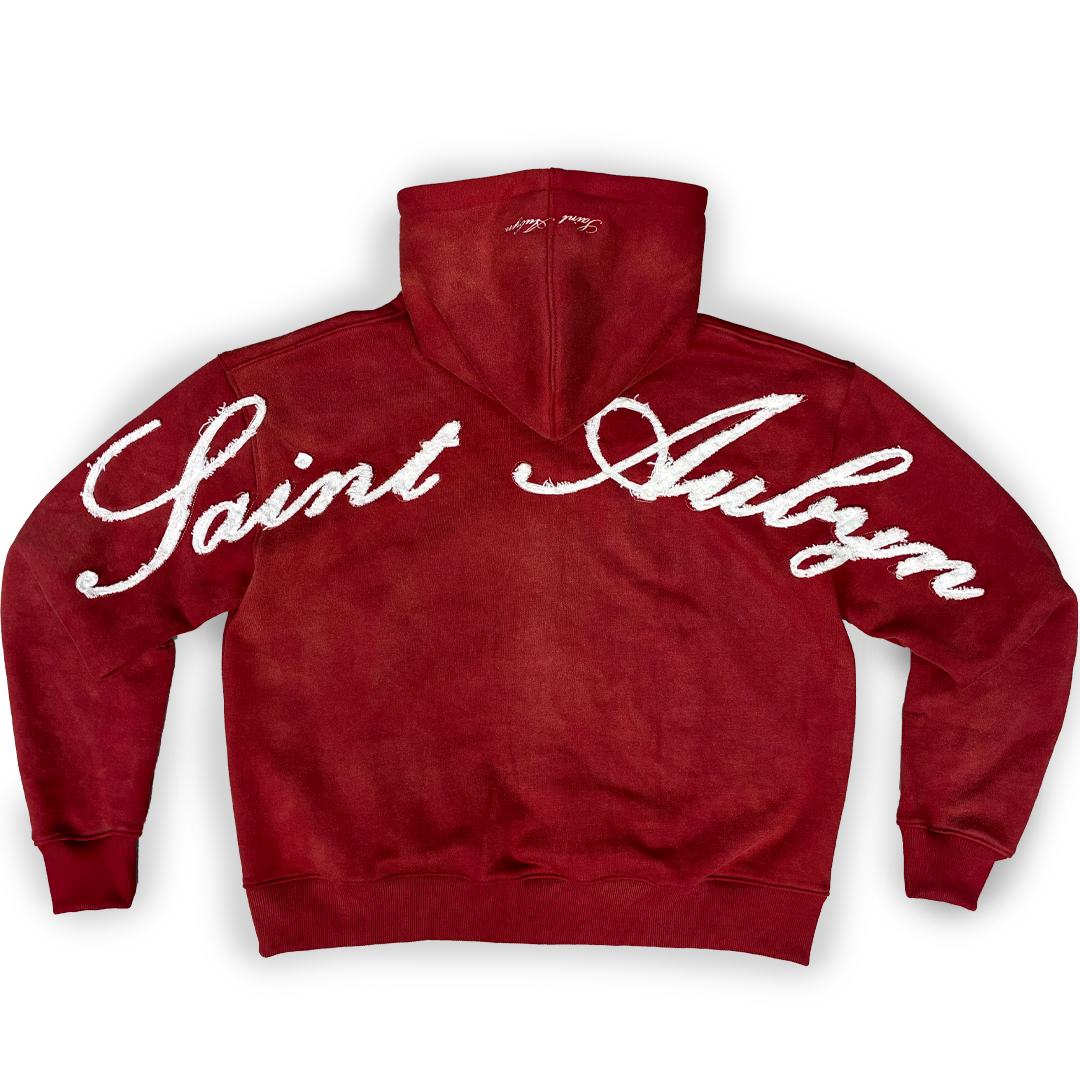 BLOOD RED ZIP UP – Saint Aubyn